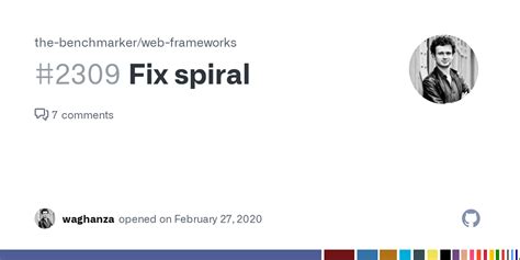 Fix Spiral · Issue 2309 · The Benchmarkerweb Frameworks · Github
