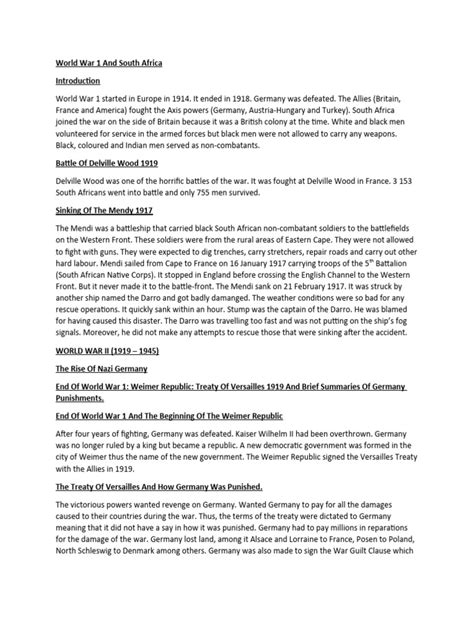 Gr9 Hist Notes Term 1 2021 Pdf Weimar Republic Nazi Germany