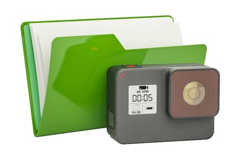 Premium Photo Computer Folder Icon With Dashcam 3D Rendering