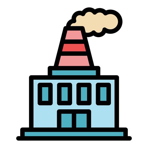 Global Industrial Factory Icon Color Outline Vector 15069217 Vector Art At Vecteezy