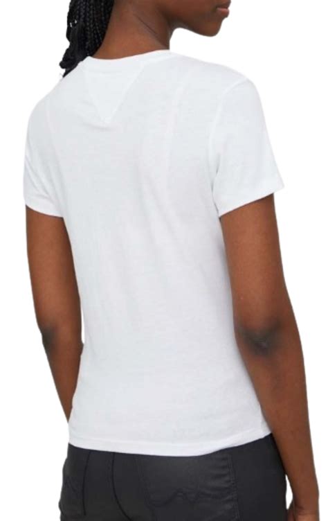 TOMMY HILFIGER TJW SLIM LINEAR TEE SS EXT WHITE YBR VROOM Fashion
