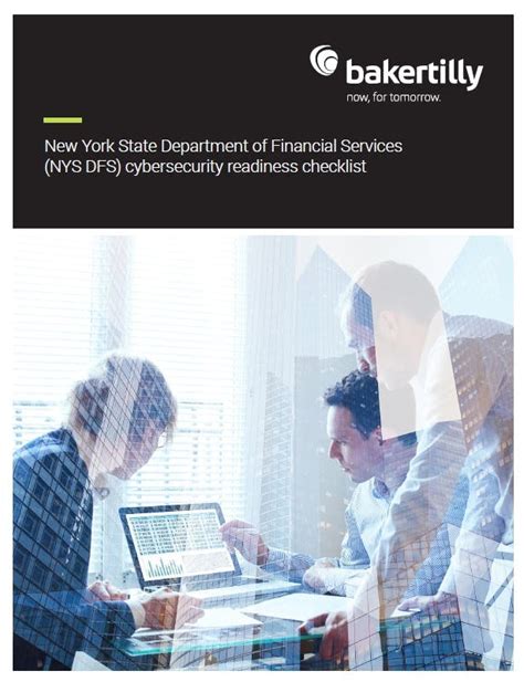 nys dfs cybersecurity readiness checklist baker tilly