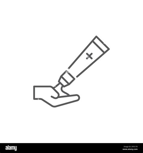 Pommade Tube De Crème Icône De Médecine Isolée Sur Fond Blanc Tube