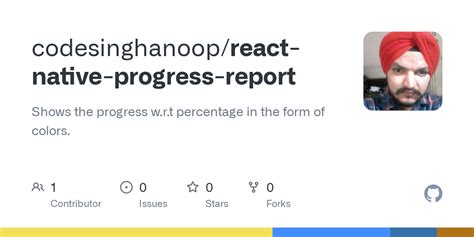 github codesinghanoop react native progress report shows the