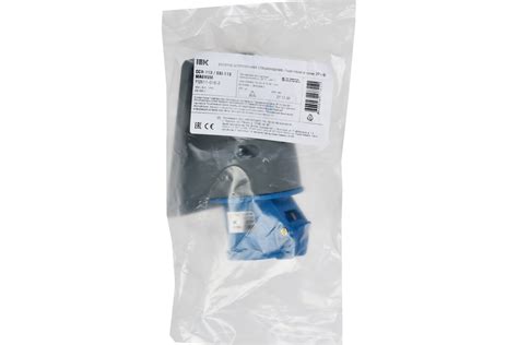 Стационарная розетка IEK ССИ-113, 16А-6ч/200-250В, 2Р+РЕ, IP44, MAGNUM ...