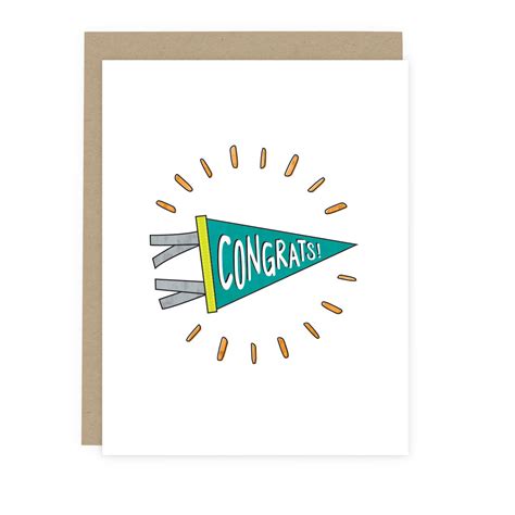 Congrats Pennant Flag Card Greeting Cards And Stationery By 7th And Palm