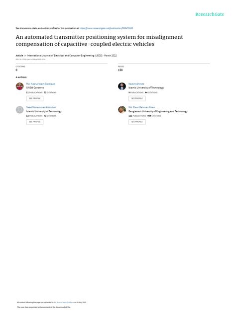 An Automated Transmitter Positioning System For Misalignment Compensation Of Capacitive Coupled