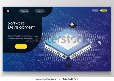 Software Development Concept Big Data Processing Stock Vector Royalty