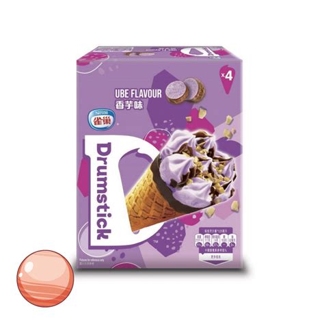 Nestlé Ice Cream Drumstick Cone Ube Flavour 4 X 125ml