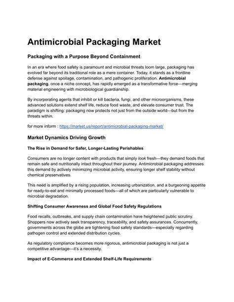 Ppt Antimicrobial Packaging Market Powerpoint Presentation Free Download Id 14299428