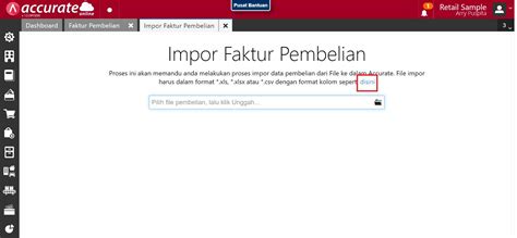 Impor Transaksi Faktur Pembelian Dari File Excel Atau Csv