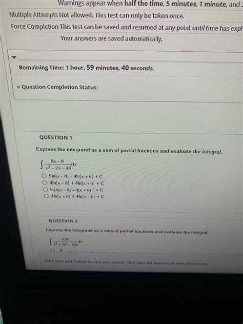solved warnings appear when half the time 5 minutes 1