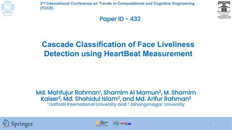 Cascade Classification Of Face Liveliness Detection Using Heartbeat