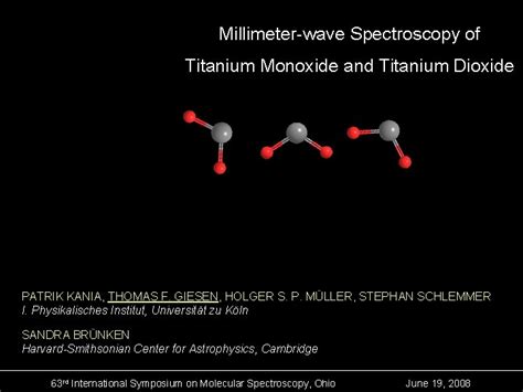 Millimeterwave Spectroscopy Of Titanium Monoxide And Titanium Dioxide