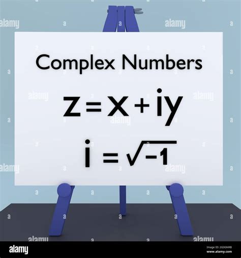 3d illustration of complex numbers title over the mathematical