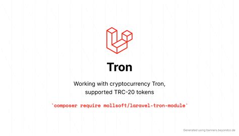 GitHub Mollsoft Laravel Tron Module About Laravel Tron Module Laravel Package For Working
