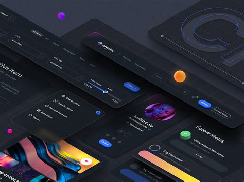 Crypter Component Dark Theme By Tran Mau Tri Tam For Ui8 On Dribbble