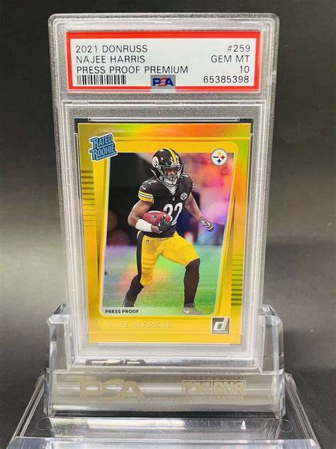 2021 Panini Donruss Najee Harris Rookie Rc 259 Gold Press Proof