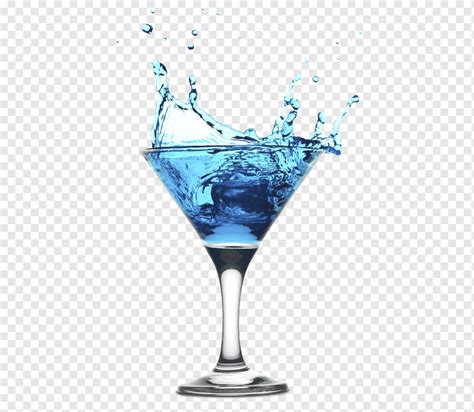 마티니 잔 칵테일 장식 마티니 블루 라군 블루 하와이 칵테일 파티 유리 칵테일 무알콜 음료 Png Pngwing