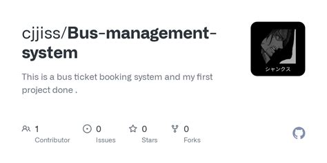 Github Cjjissbus Management System This Is A Bus Ticket Booking