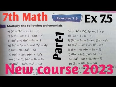 Exercise 7 5 Unit 7 Algebraic Expressions Class 7th Math Ex 7 5 New