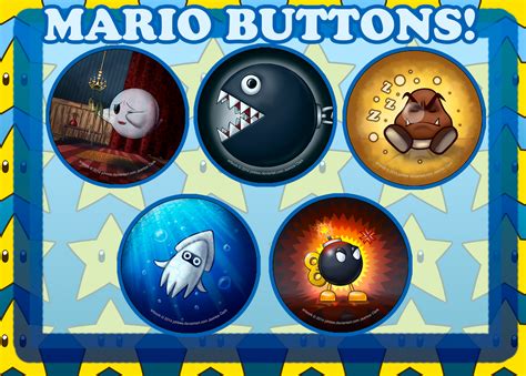 Mario Button Set By Johbee On Deviantart