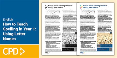 How To Teach Spelling In Year Using Letter Names Twinkl