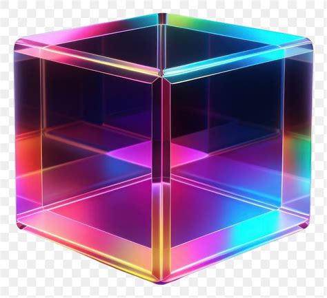 Png 3d Render Neon Cube Free Png Rawpixel