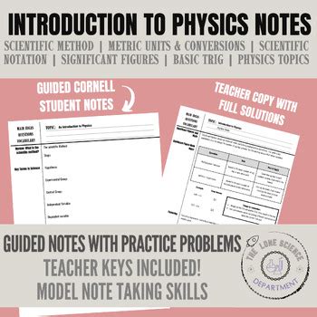 Introduction To Physics Cornell Notes Slideshow Foundational Skills