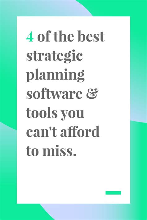 4 Best Strategic Planning Software Tools You Cant Miss Strategic