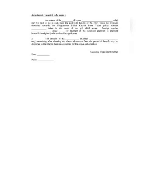 Balika Samridhi Yojana Bsy Application Form Pdf Instapdf