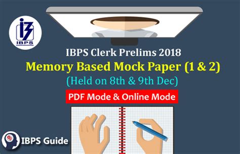 IBPS Clerk Prelims Memory Based Question Paper PDF On Th And Th December
