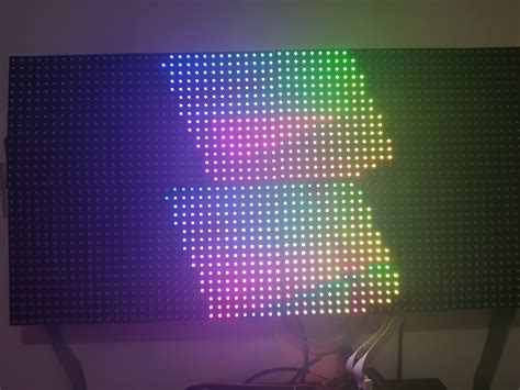 How To Configure Led Matrix Size 32x16 To Work As 64x32 Using Adafruit