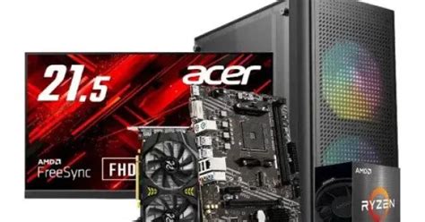 Amd Ryzen Gaming Desktop Pc With Monitor High Performance Gaming Setup Unix Network