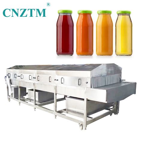 Automatic Fruit Jam Drink Juice Steam Tunnel Pasteurization Machine