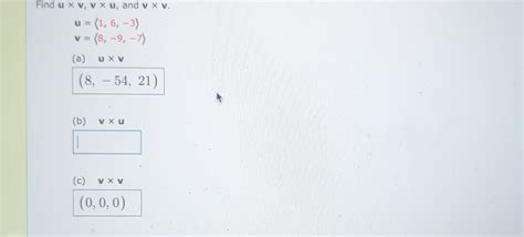 Solved Find Uv Vu And Chegg Com