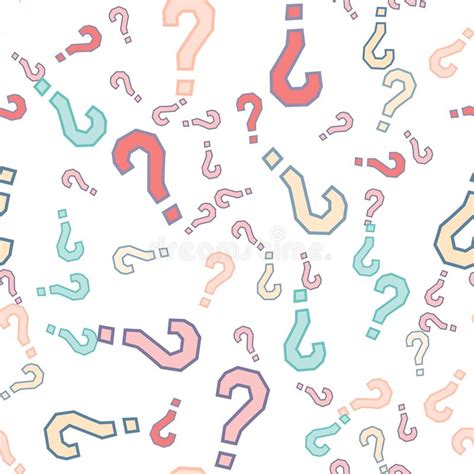Quiz Seamless Pattern Question Marks Doubt Faq Stock Vector Illustration Of Abstract Query