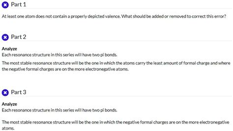Solved Part 1 At Least One Atom Does Not Contain A Properly Depicted