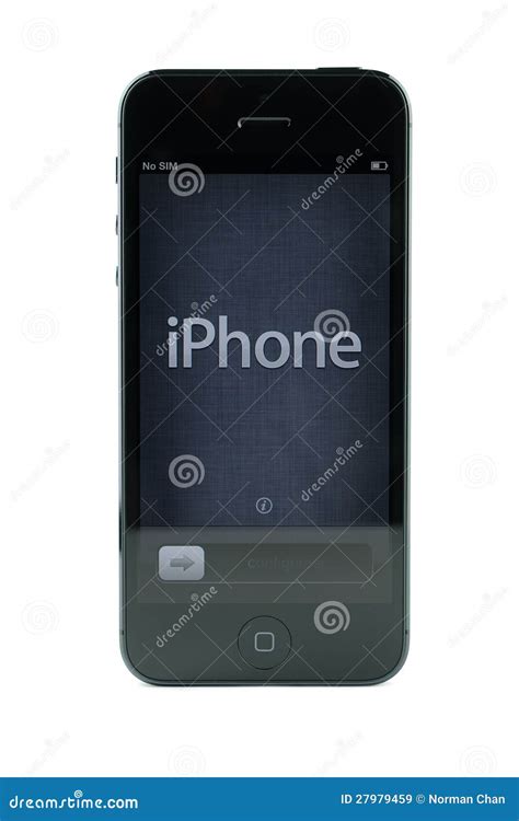 Zwarte iPhone 5 redactionele stock afbeelding. Image of embleem - 27979459