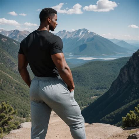 Handsome Sexy Black Man From The Back Big Booty Skinny He About 25