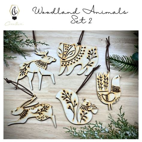 Woodland Animals Ornament Etsy