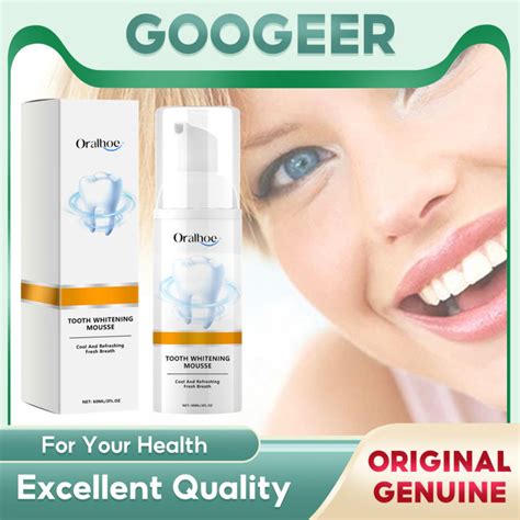 Oralhoe Tooth Whitening Mousse Dental Cleaning Teeth Bleach Yellow