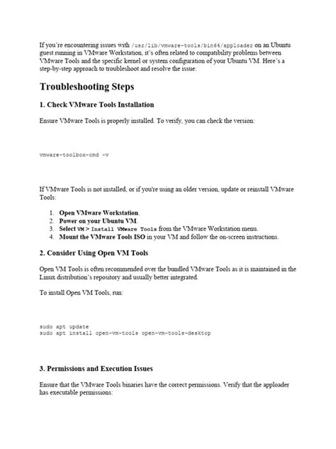 Vmware Touls Troubleshooting Pdf Virtual Machine Booting