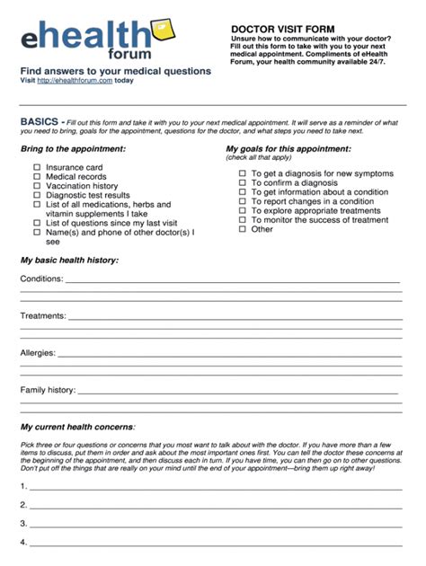 Doctor Application Form Template