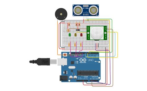 Circuit Design Sensor De Movimiento Tinkercad