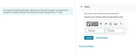 Solved An isolated 4 80μF parallel plate capacitor has Chegg