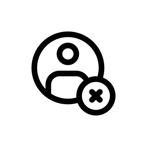 Delete User Icon In Black Outline Style 11678150 Vector Art At Vecteezy
