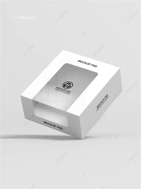 원래 3d 창 포장 상자 모형 템플릿 Psd 다운로드 디자인 자료 다운로드