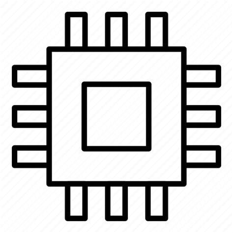 1 Chip Processor Cpu Microchip Core Icon Download On Iconfinder
