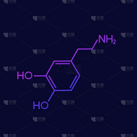 多巴胺分子，神经递质，快乐荷尔蒙